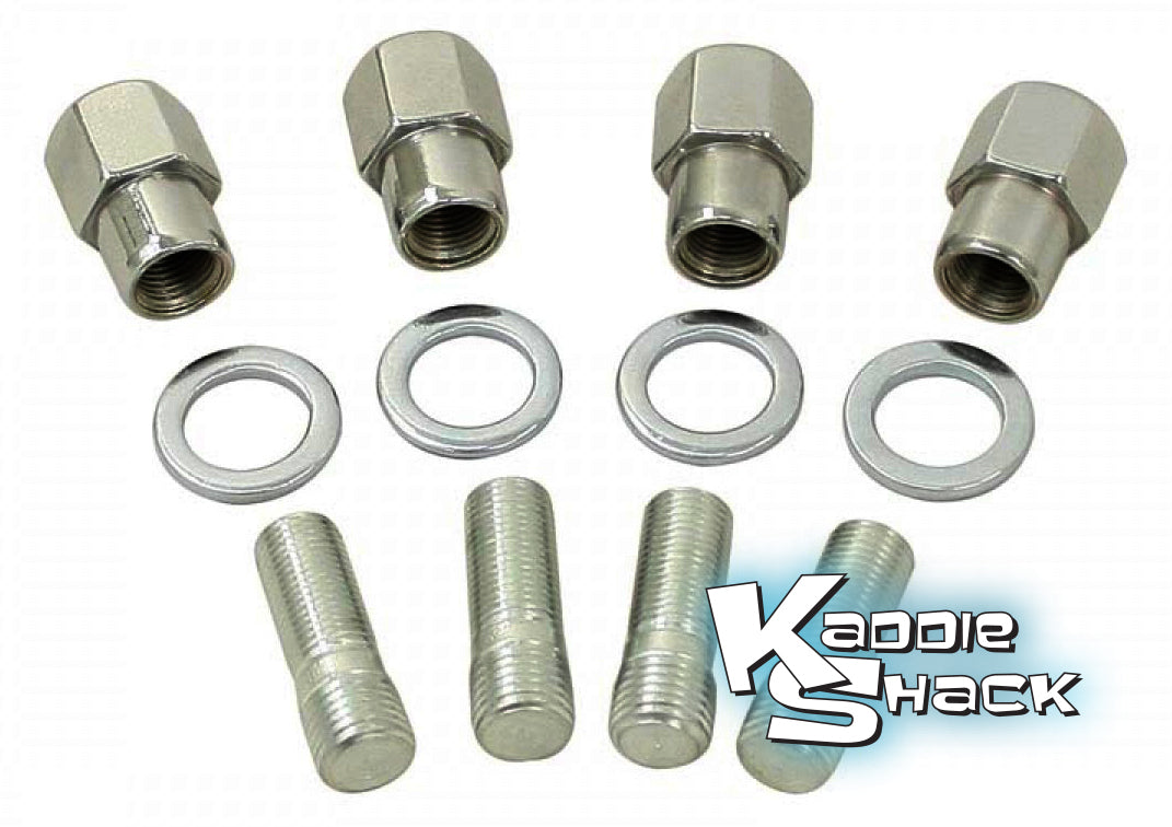 Wheel Stud, Nut, & Washer Kit For Mag Wheels - 14mm Pack/4 – Kaddie Shack