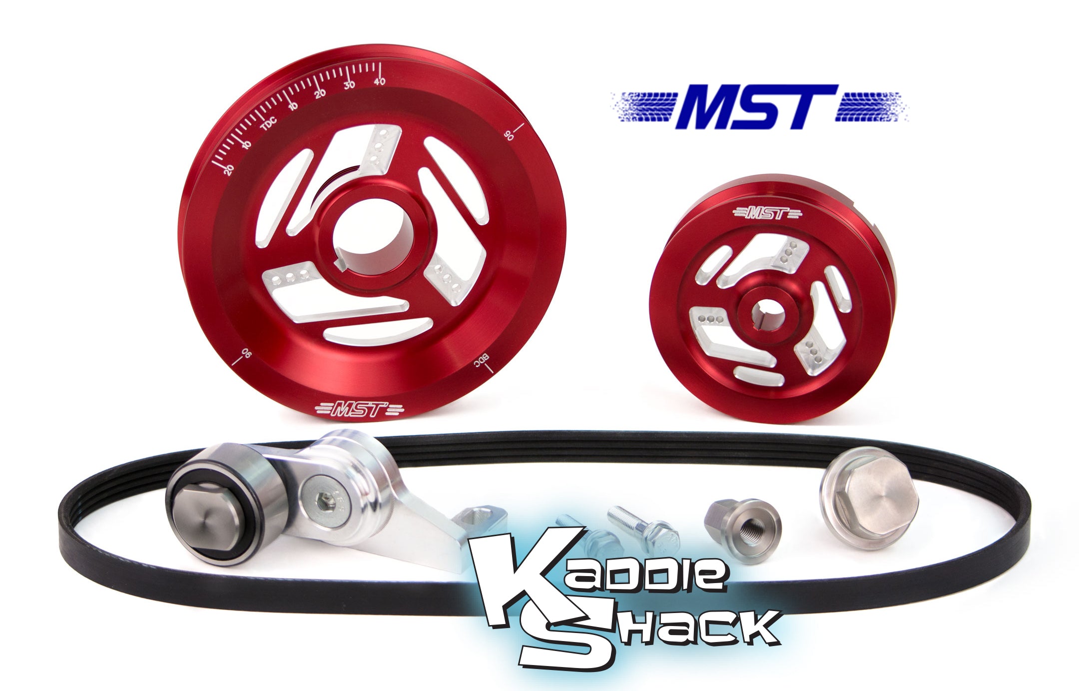 MST Raptor Serpentine Belt Pulley System, Red Anodized – Kaddie Shack